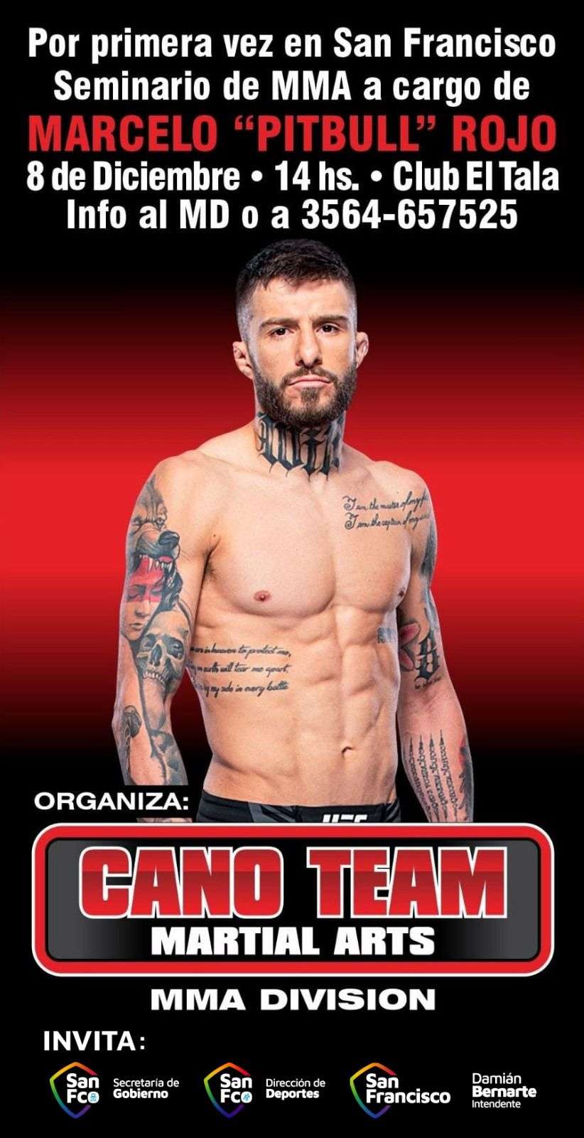 El “Pitbull” Rojo brindará un seminario de MMA – La Voz de San Justo